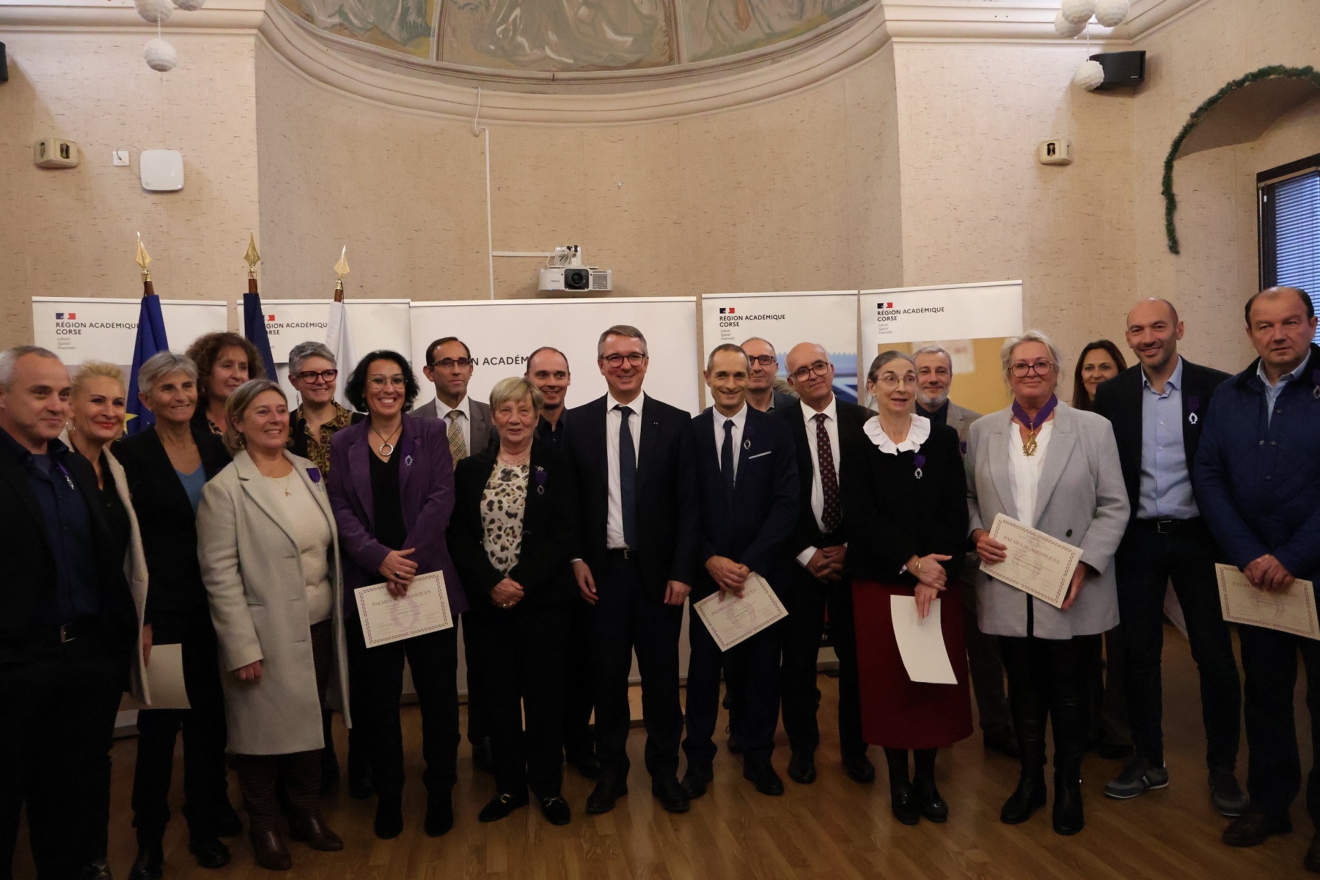 Cérémonie de remise des Palmes académiques, ce mercredi 4 décembre 2024 ...